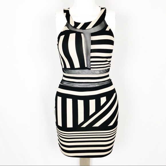 Tracie L | Dresses | Sexy Slinky Striped Sheath Mini Dress D76 | Poshmark